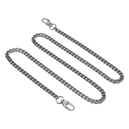 8Pcs 1.2m Curb Chain Twisted Links Oval Buckle DIY Bag Chain(Silver ...