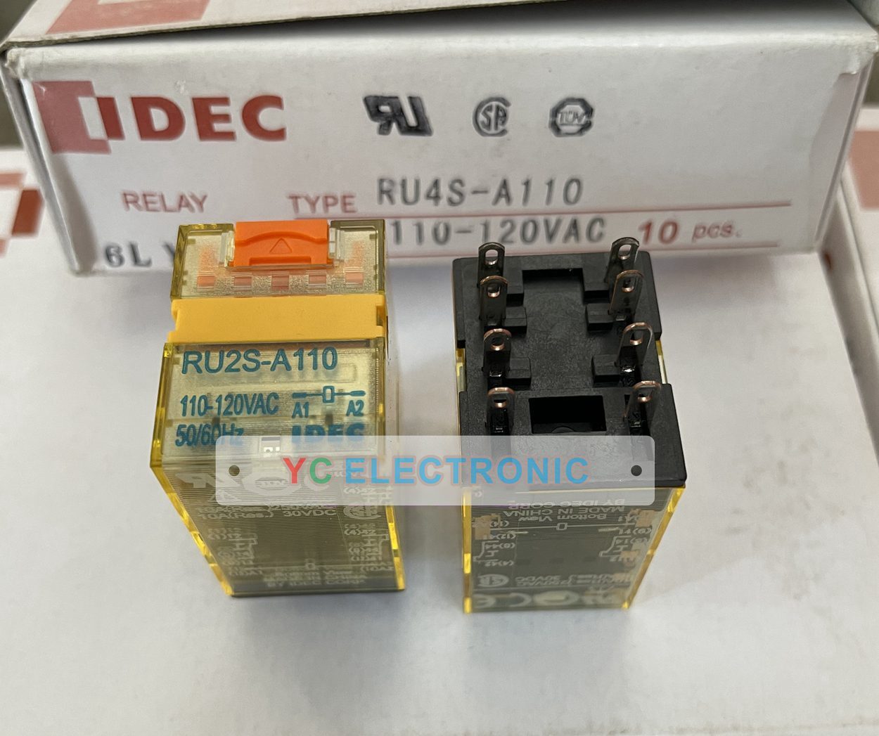 10pcs/box New IDEC Intermediate Relay RU2S-A110 2 Open 2 Close 8 Pin ...