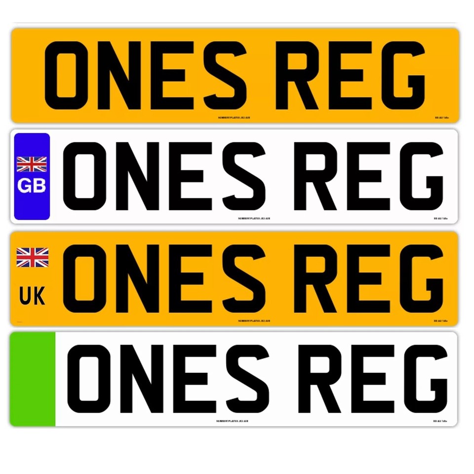 Car Number Plates - Premium Car Reg Plates - EV/UK/GB Legal - Front ...