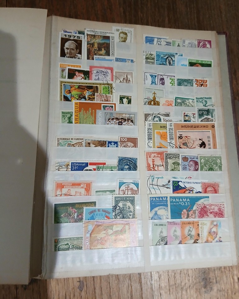 STAMP STOCK ALBUM VINTAGE 22 PAGES | eBay UK