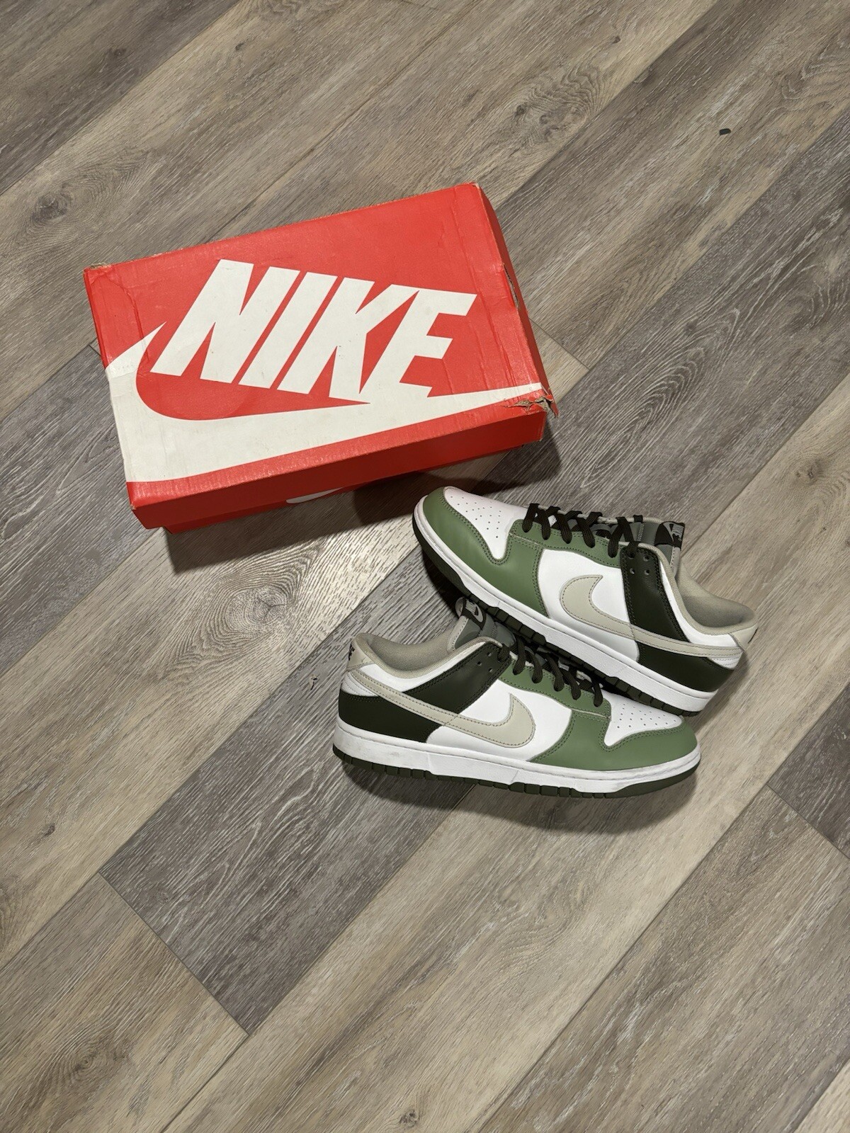 Nike Dunk Low “Oil Green Cargo Khaki” Size 9M Pre-Owned | eBay
