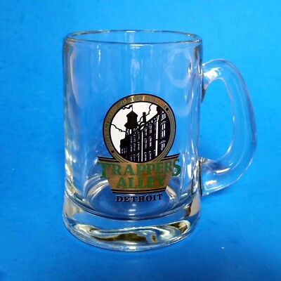 New 1980's Trappers Alley Detroit Michigan Greektown Glass Beer Mug | eBay