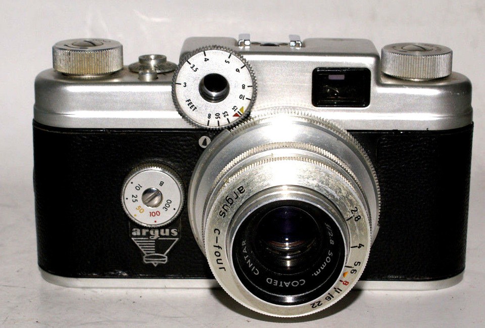 Argus C Four 50MM Camera F/2.8 Coated Cintar Lens | eBay