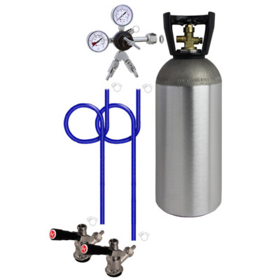 Kegco 2 Keg Direct Draw Kit for Kegerators and Jockey Boxes with 10 lb ...
