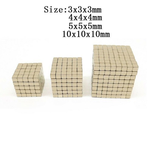 Strong Craft Magnets 3mm 4mm 5mm 10mm Cube Neodymium Rare Earth Block ...