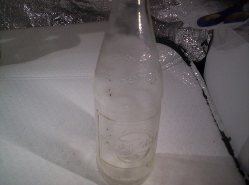 Antique Pepsi Cola 10 oz Clear Burlap Texture Glass Soda Bottle GK ...