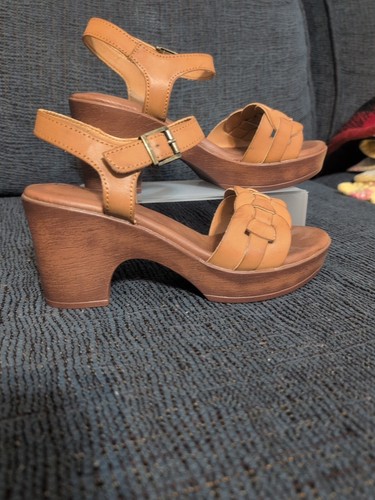 boc Size 7m brown leather sandals-- ladies | eBay