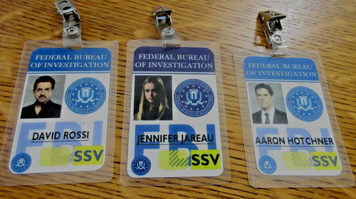 3 Criminal Minds TV Show ID Badge Rossi Hotchner Jareau Cosplay Prop ...