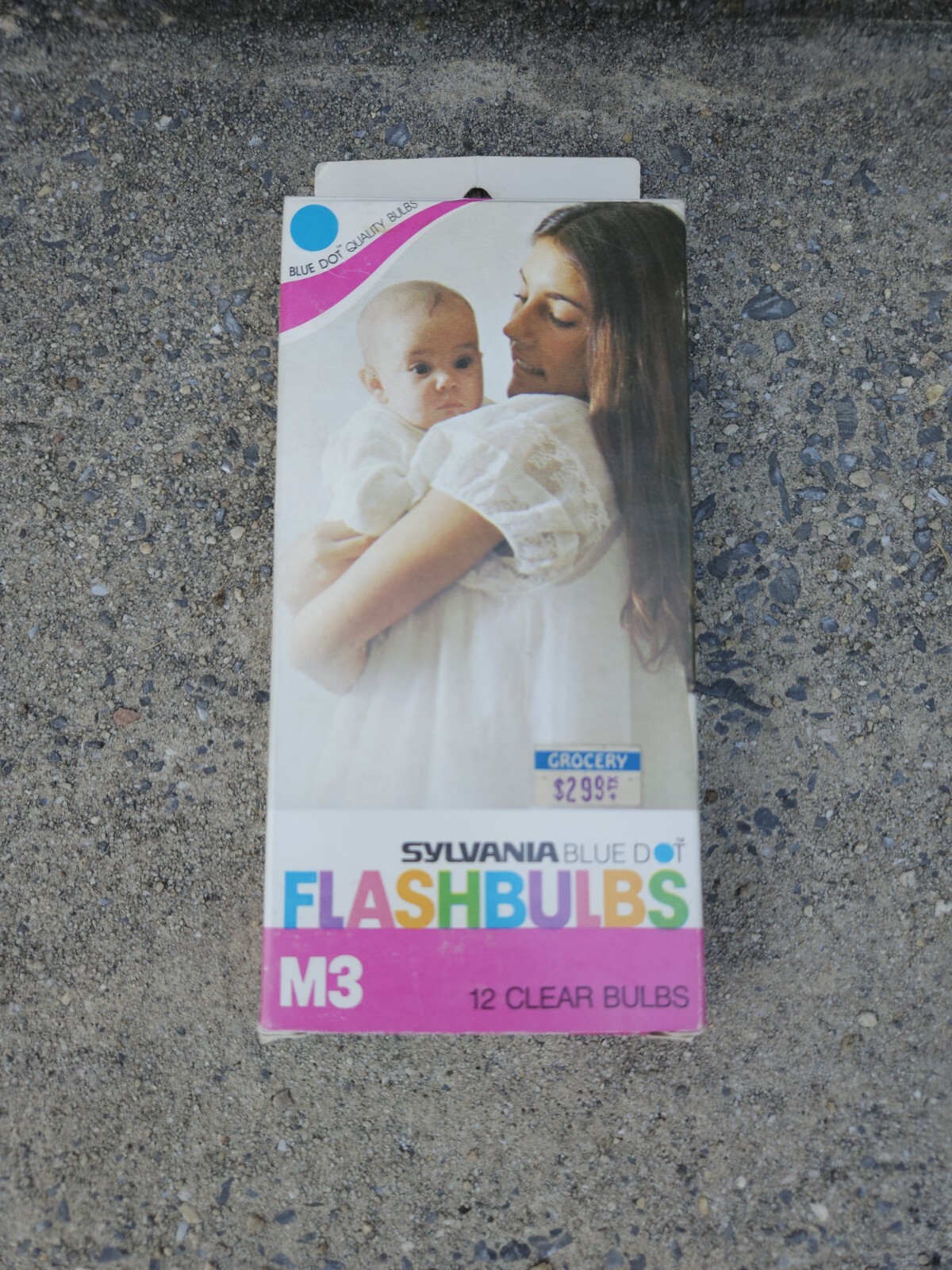 SYLVANIA Blue Dot FLASHBULBS M3 Original Box of 12 Clear Bulbs Vintage ...