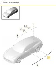 Porsche OEM 17-18 Panamera Exterior-rear-stone Guard Right 971853824 ...