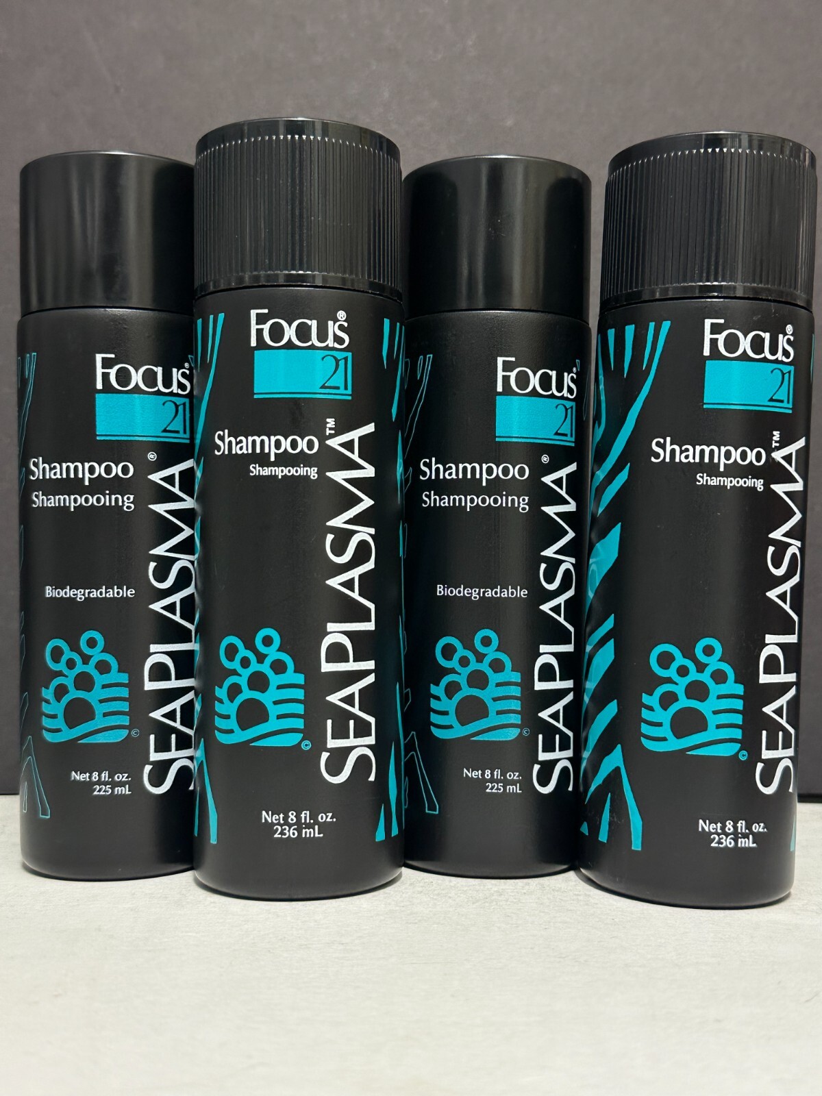 Focus 21 Sea Plasma Shampoo BLACK bottle - 4 Pack / 8 fl oz each | eBay