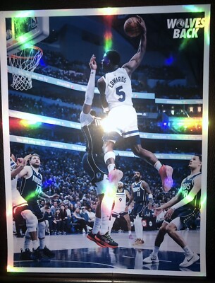 Anthony Edwards Minnesota Timberwolves NBA Holographic 11x14 Matted ...