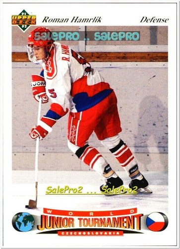 UPPER DECK 1991 ROMAN HAMRLIK NHL RC ZLIN ZPS AC CZECH MINT ENGLISH ...