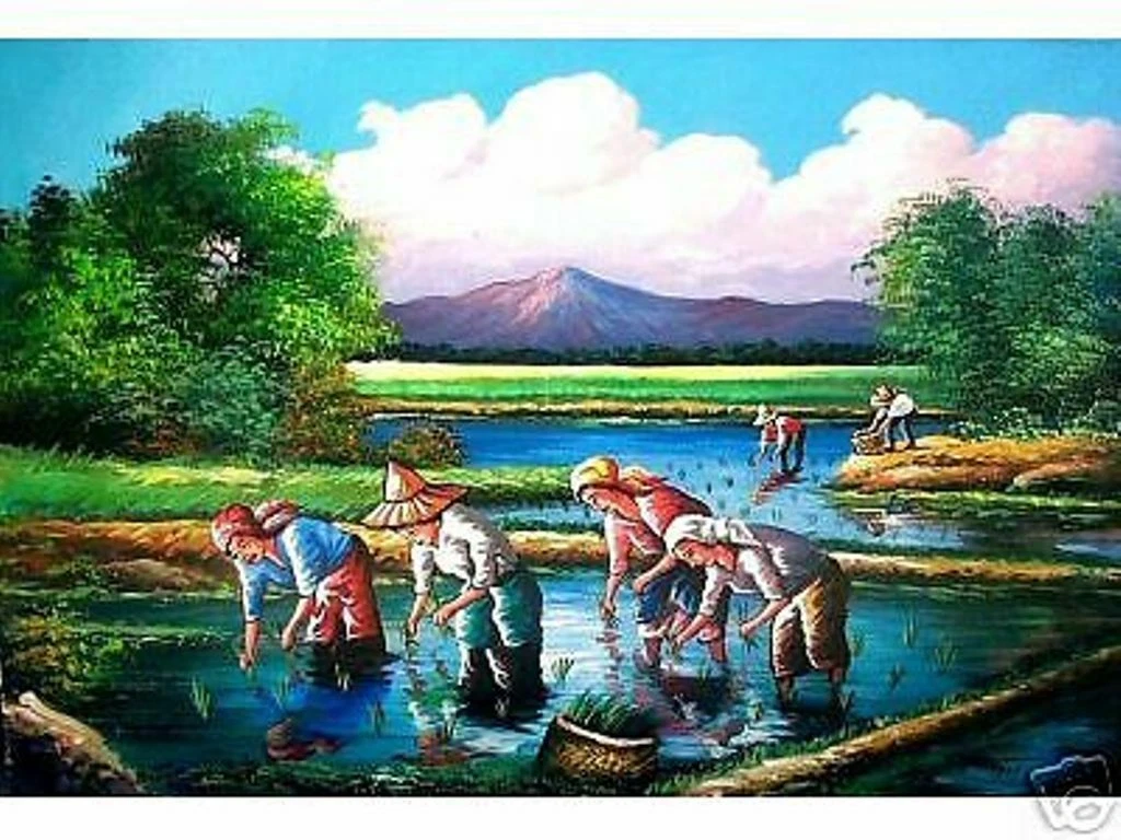 Rice Plant Painting