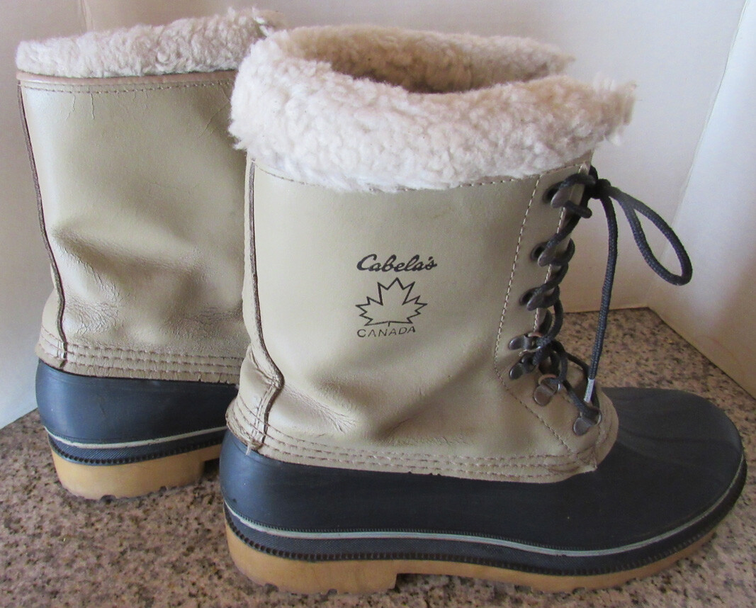 CABELAS Steel Shank Boots Mens 10 Lace Up Leather Rubber Work Shoe | eBay