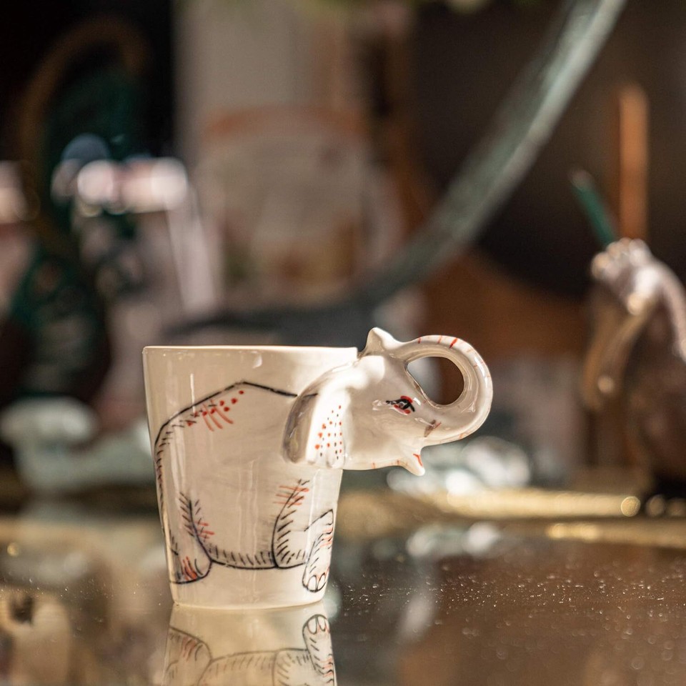 Holder mug coffee tea cup elephant cute chubby shaped Elephant Life ...