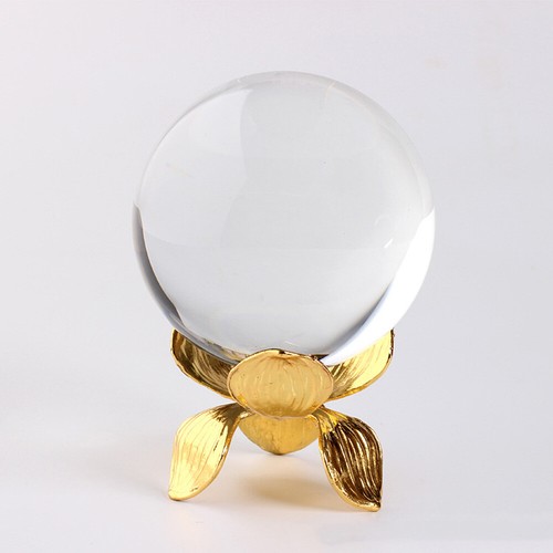 Metal Lotus Display Stand Crystal Ball Holder Glass Sphere Base Feng ...
