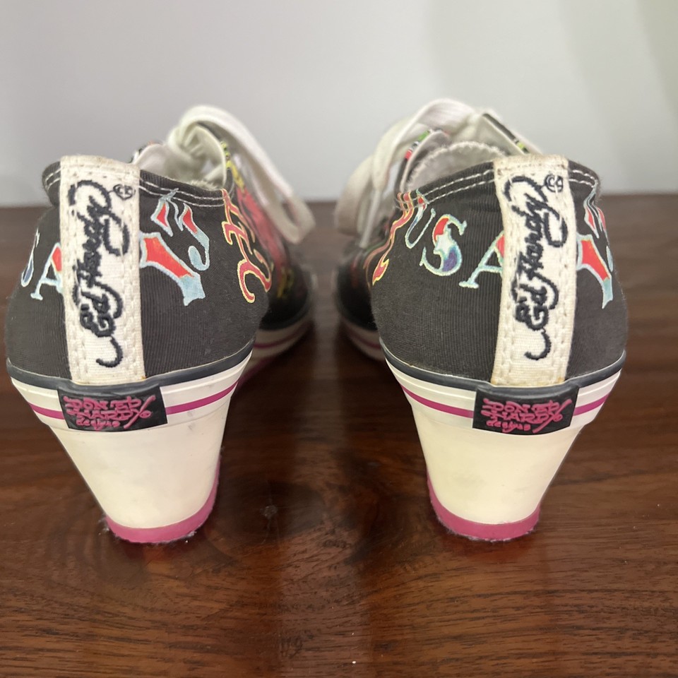 Y2K Ed Hardy Wedge Sneakers Size 6 | eBay