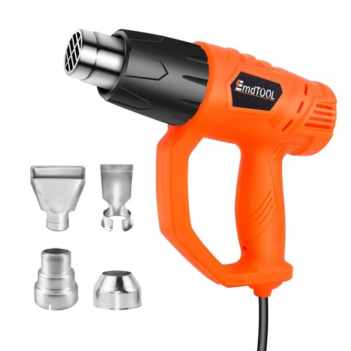 Electric Heat Gun Hot Air Adjustable Temperature FREE Nozzles Heating ...