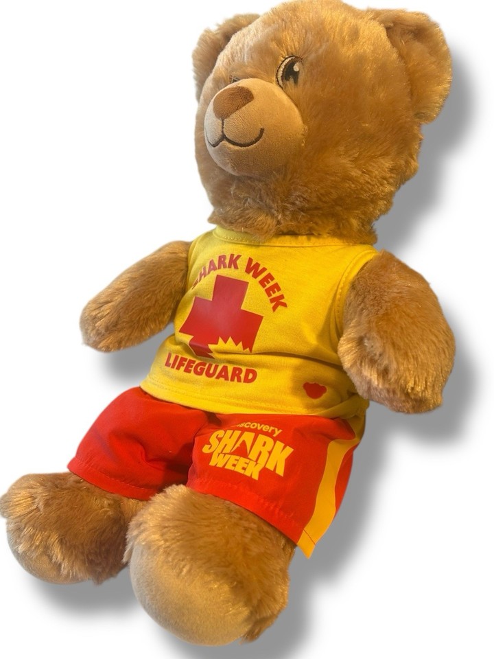 Build A Bear Shark Week Lifeguard Plush Bear Discovery Promotion ...