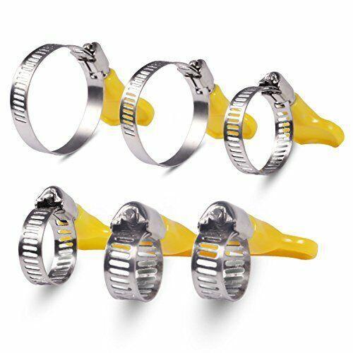 52pcs Stainless Steel Hose Clamp Key Type Adjustable 838mm Range Turn ...