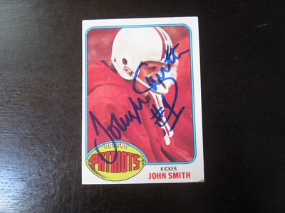 1976 Topps # 78 John Smith Autograph Signed Auto Card (M2) New England ...