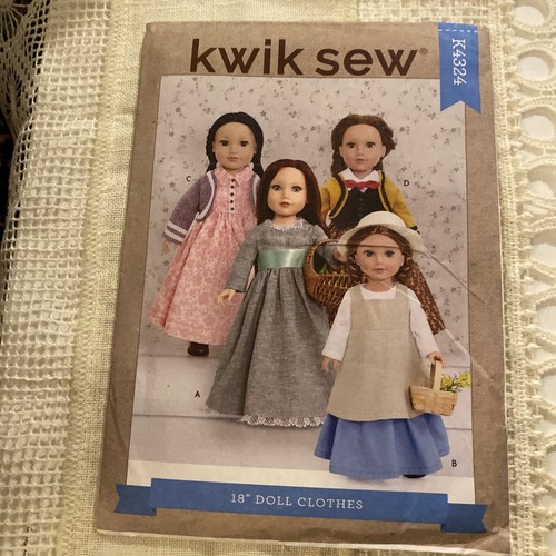 Kwik Sew K4324 R10835 Pattern 18" Historical Doll Clothes New Uncut | eBay