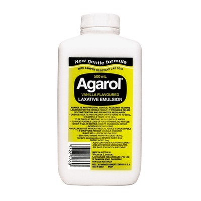 Agarol Vanilla Emulsion 500Ml Laxative For The Whole Family Gentle ...