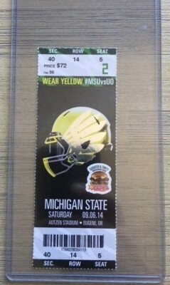 2014 Oregon Ducks College Football Official Mint Ticket Stub - pick any ...