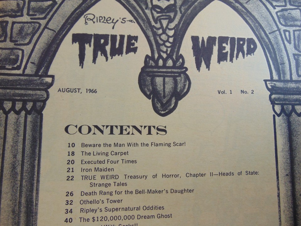 RIPLEY'S BELIEVE IT OR NOT TRUE WEIRD MAGAZINE VOL. 1 NO. 2 NEAR MINT ...