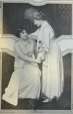 1915 Vintage Magazine Illustration Margaret Illington and Violet Heming ...