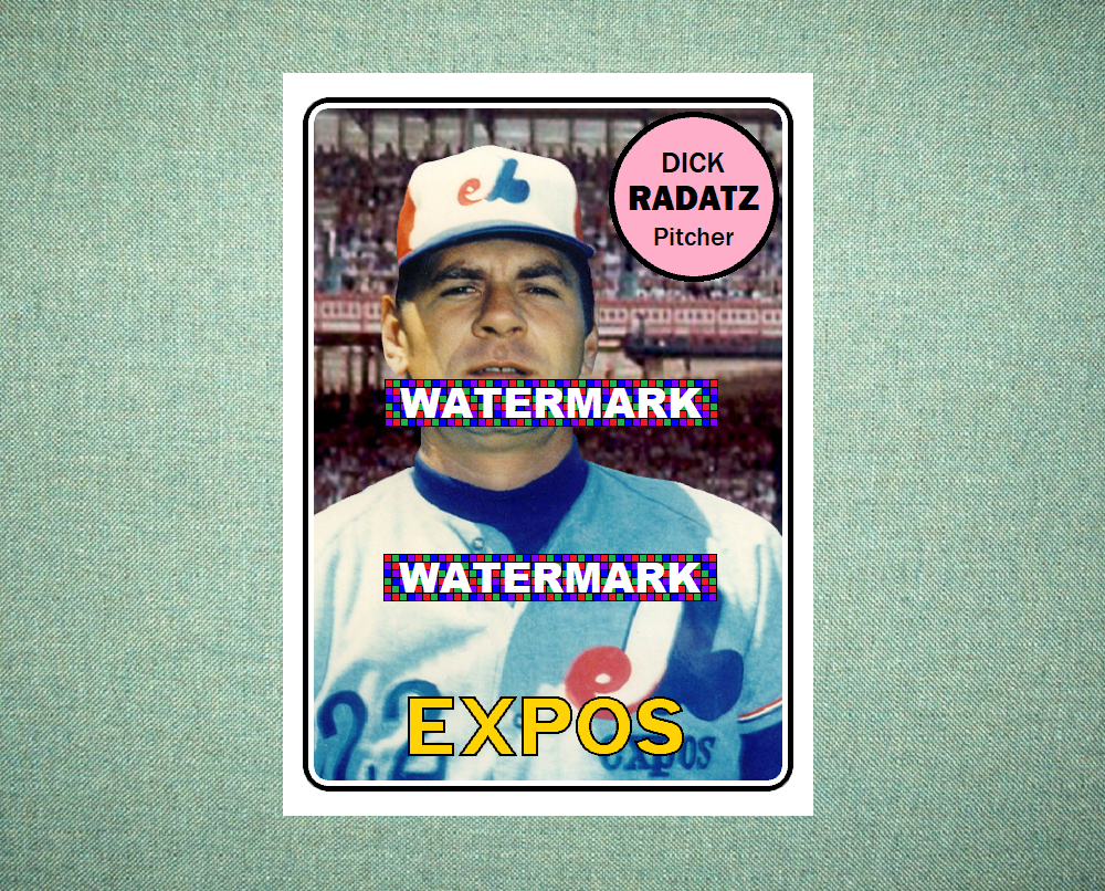 Dick Radatz Montreal Expos 1969 Style Custom Baseball Art Card | eBay