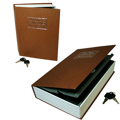 Dictionary Secret Book Hidden Safe With Key Lock Book Safe In Brown ...