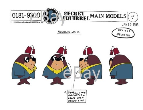 SECRET SQUIRREL MAIN MODEL SHEET - MOROCCO MOLE Turns A | eBay