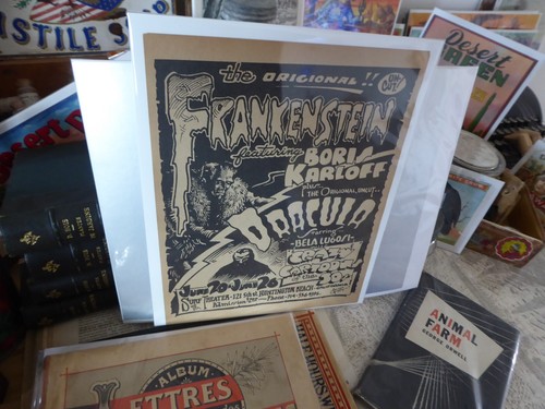 1972 RICK GRIFFIN FRANKENSTEIN DRACULA MOVIE SURF THEATER HUNTINGTON ...