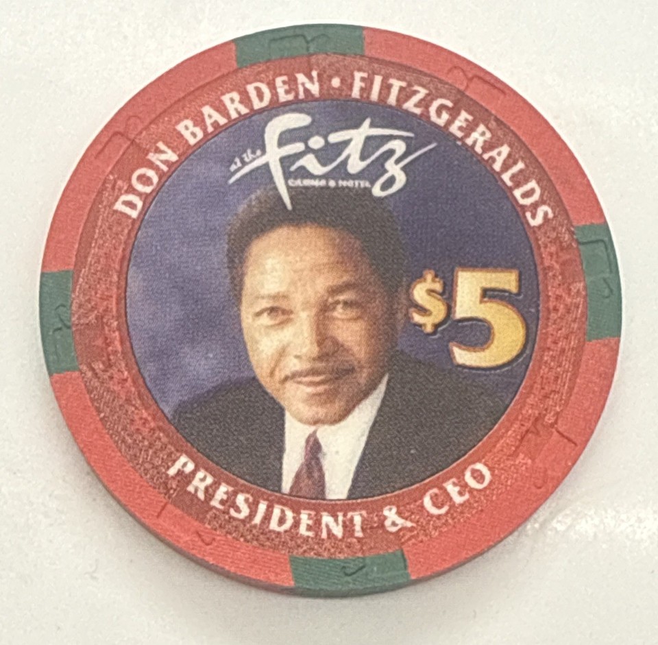 Fitzgeralds Hotel & Casino $5 Chip Las Vegas NV 3rd Anniversary Don ...
