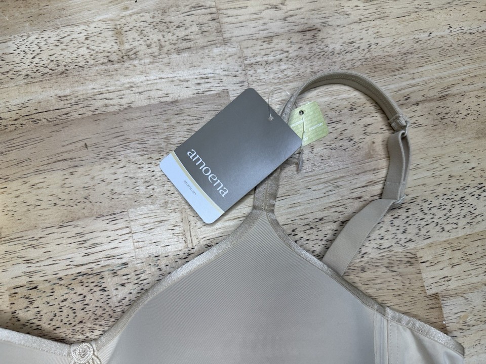 Amoena Womens Mara Padded Wire-Free Pocketed Mastectomy Bra Light Nude ...