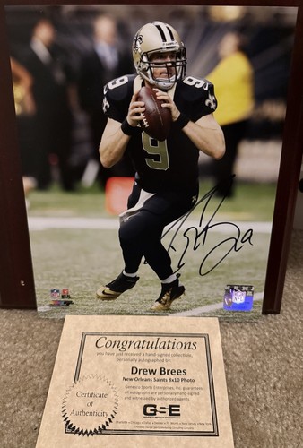 NEW DREW BREES SIGNED AUTOGRAPHED 8"X10" PHOTO NEW ORLEANS SAINTS WITH ...