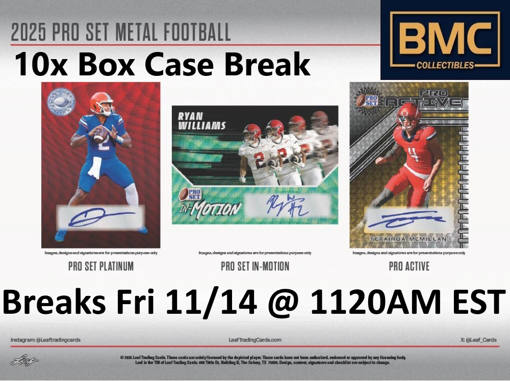 KaMario Taylor 2025 Leaf Pro Set Metal Football Hobby 1x Case Break #42 ...
