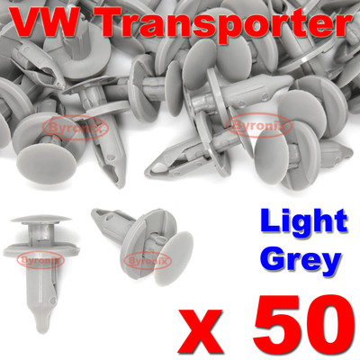 VW TRANSPORTER T4 T5 T6 LONGER LONG TRIM PANEL CLIPS LIGHT GREY CARPET ...