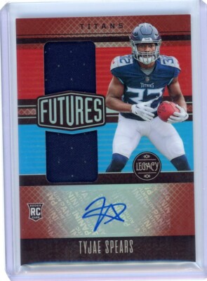 2023 Panini Legacy Tyjae Spears 25/100 RC Futures Auto Dual Patch ...