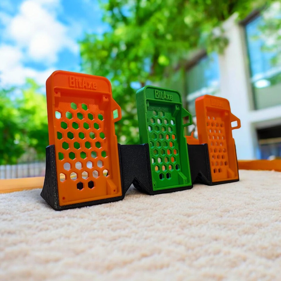 Triple BitAxe Stand - A simple good looking stand to show your three ...