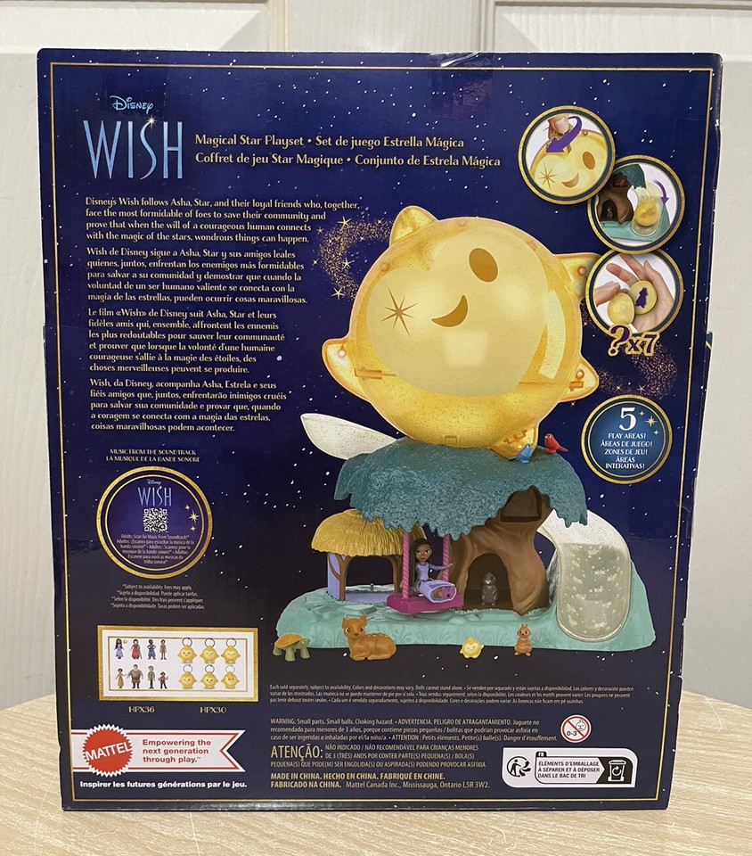 2023 Disney WISH Magical Star Playset +Asha Mini Doll & 7 Surprise Wish ...