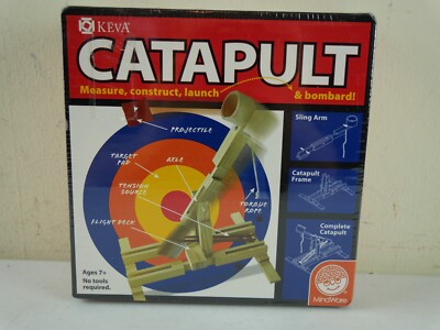 KEVA MindWare Wooden 14" Tall CATAPULT Kit - Measure, Construct ...