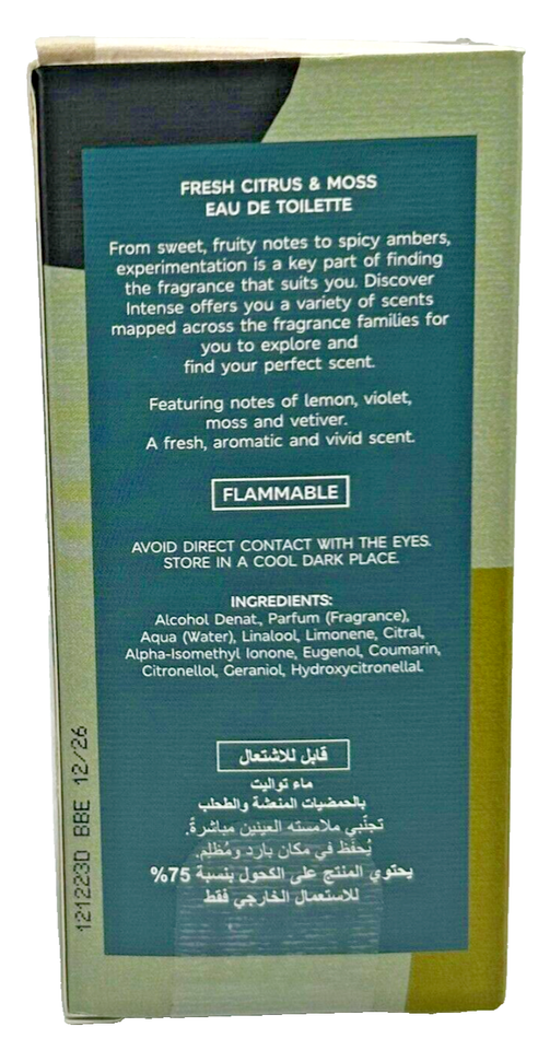 M&S Discover Intense Fresh Citrus & Moss EDT 100ml NEW Marks Spencer ...
