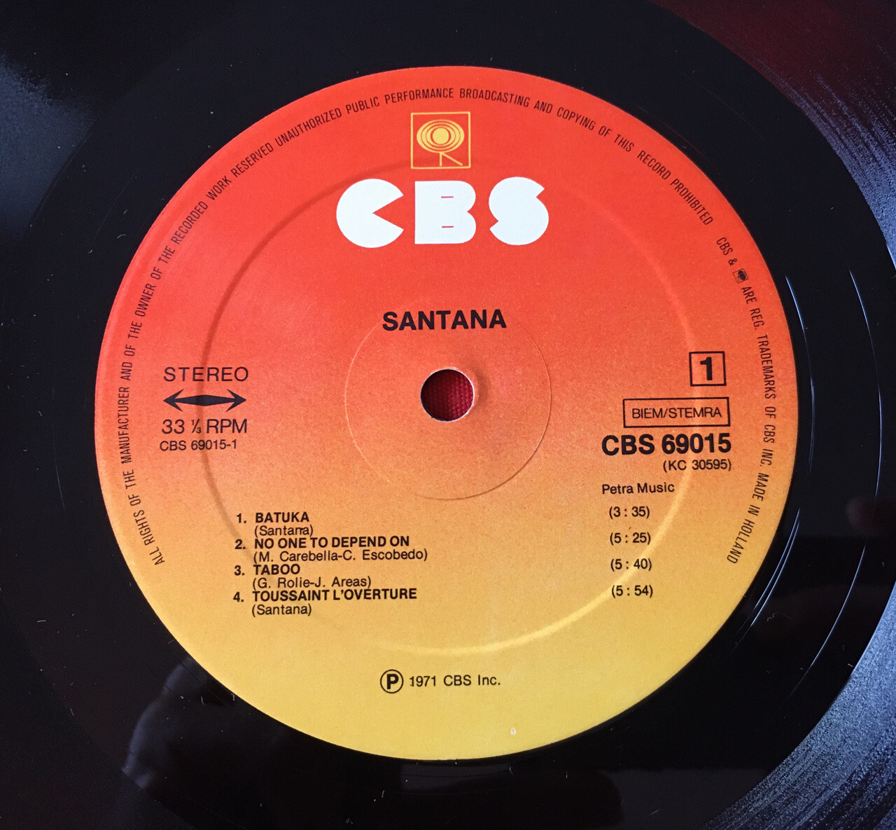 Santana Batuka CBS69015 VG+ Vinyl 33T LP | eBay