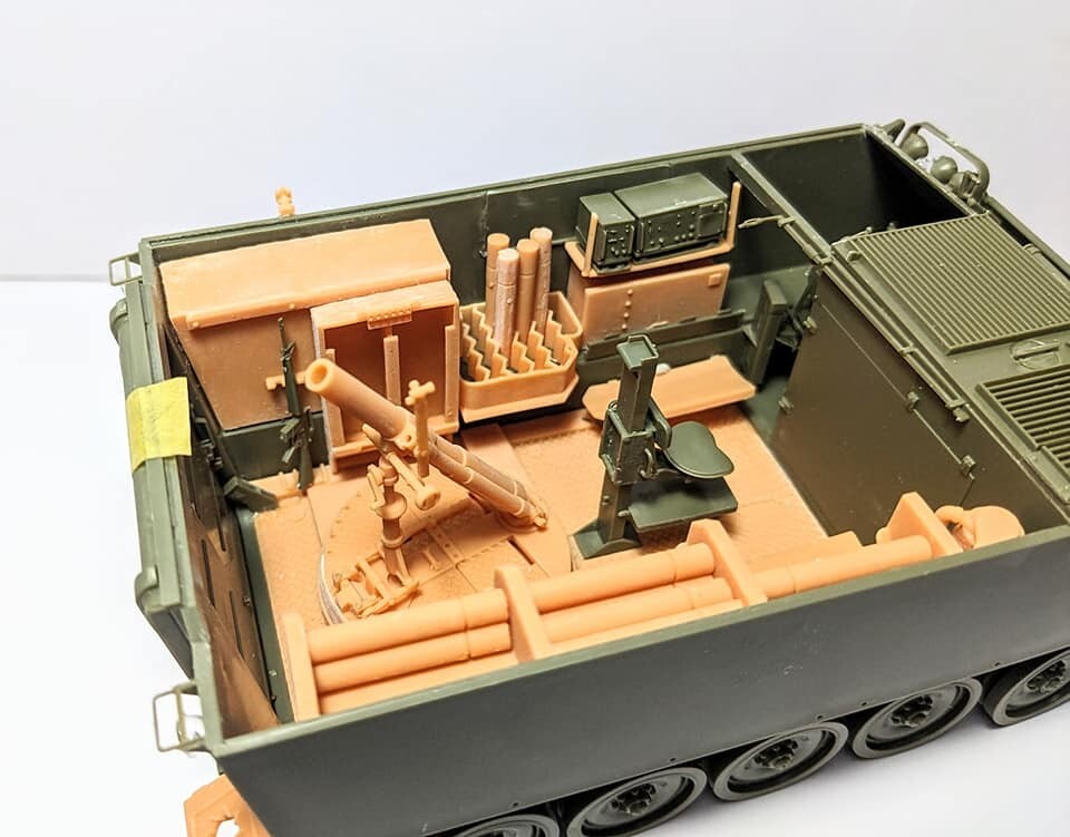 1/35 HOBBY LINK US M106 Mortar carrier conversion/ interior (AFV CLUB ...