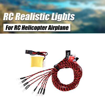 LED Flash RC LED Light Kit For RC Helicopter Aircraft Realistic ...
