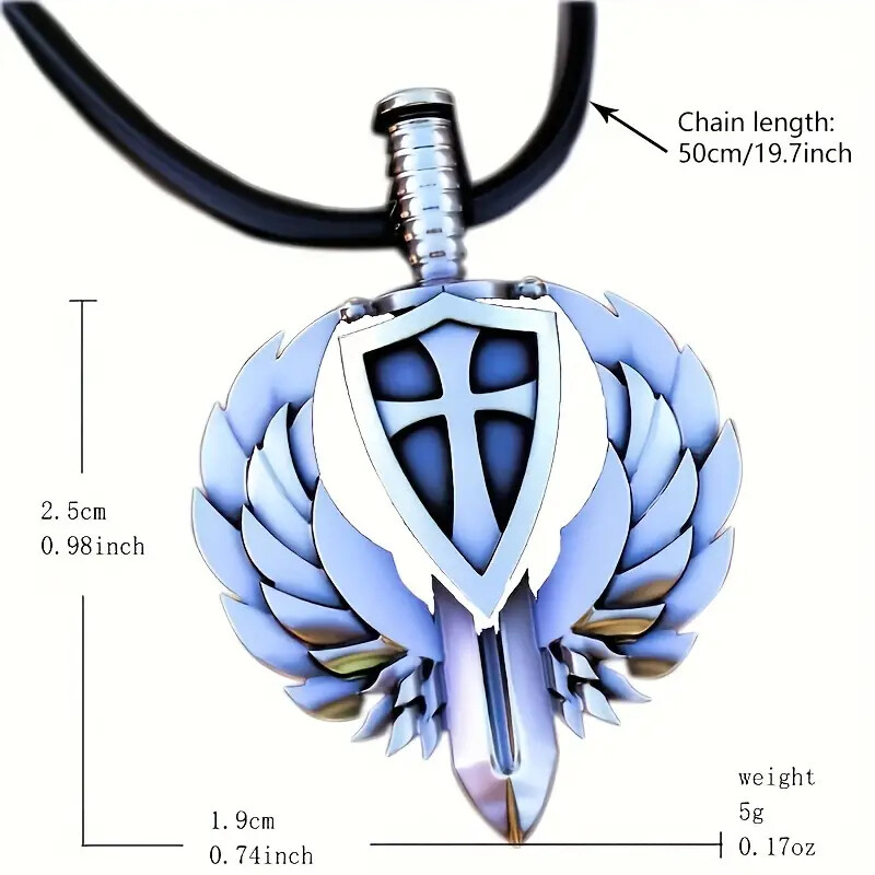 Creative Angel Wings Pendant Necklace, Sword Shield Lucky Necklace | eBay