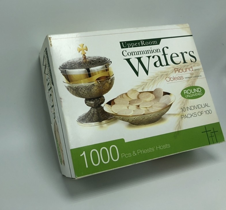 Church Altar Bread, Peoples Communion Wafers 1 1/8" Plastic Containers ...